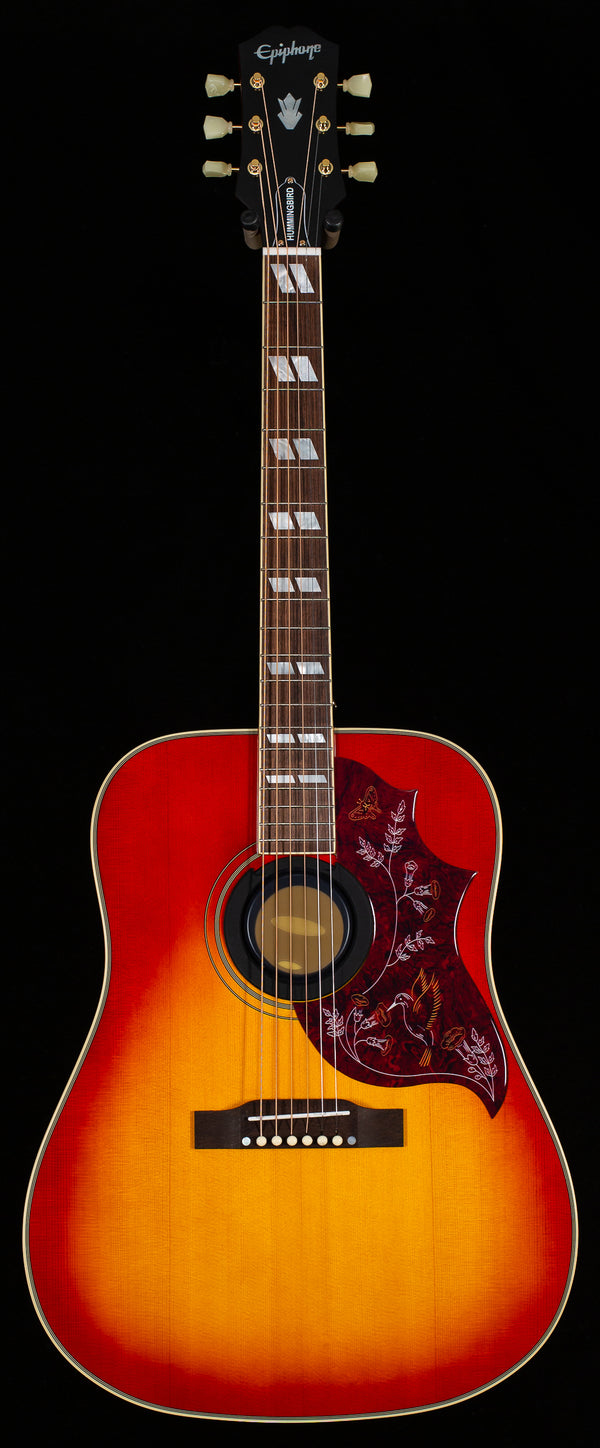 Epiphone Hummingbird All Solid Wood Fishman Sonitone Aged Cherry Sunbu ...