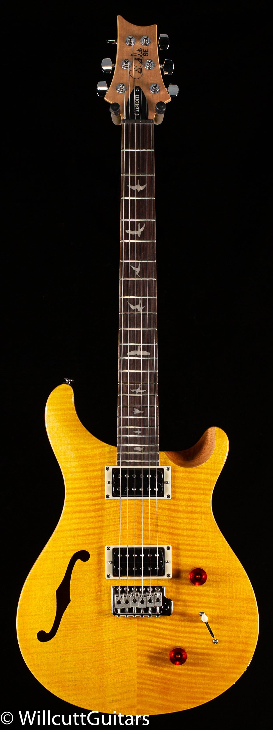 PRS SE Custom 22 Semi-Hollow Santana Yellow (314) - Willcutt Guitars