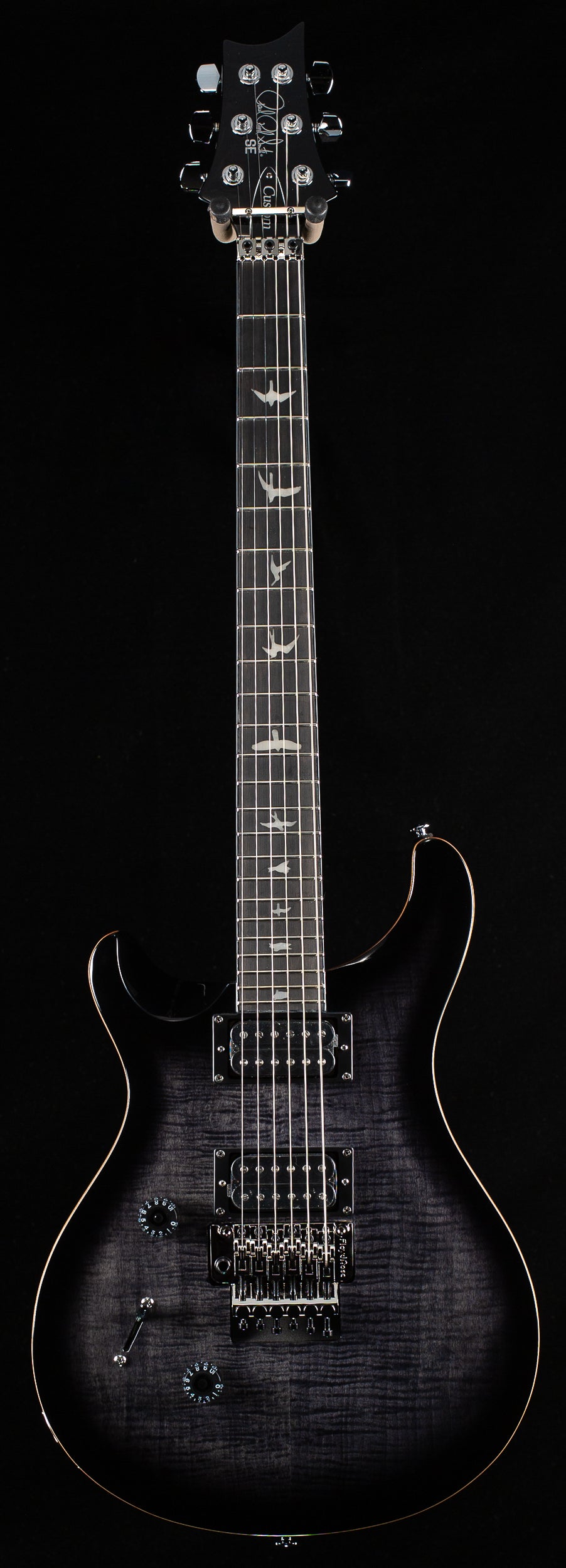 PRS SE Custom 24 Floyd Charcoal Burst Lefty (188) - Willcutt Guitars