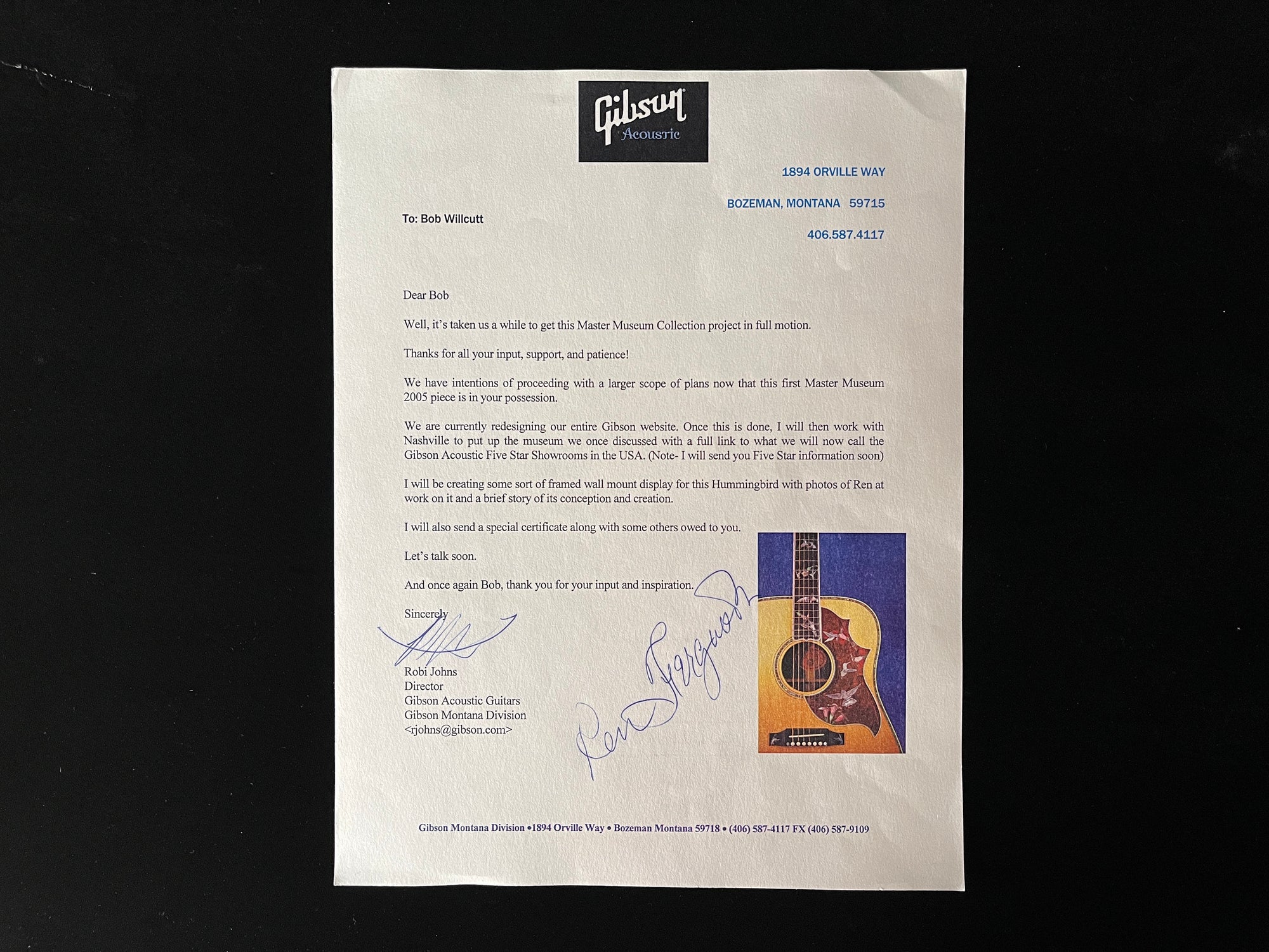 Gibson 2005 Master Museum Collection Hummingbird Supreme (001 ...