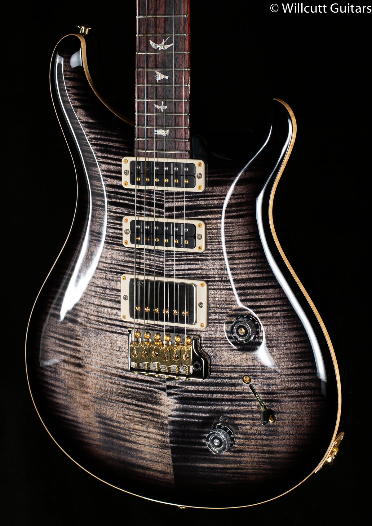 PRS Studio 22, Flame Maple 10 Top Charcoal Burst (689) - Willcutt Guitars
