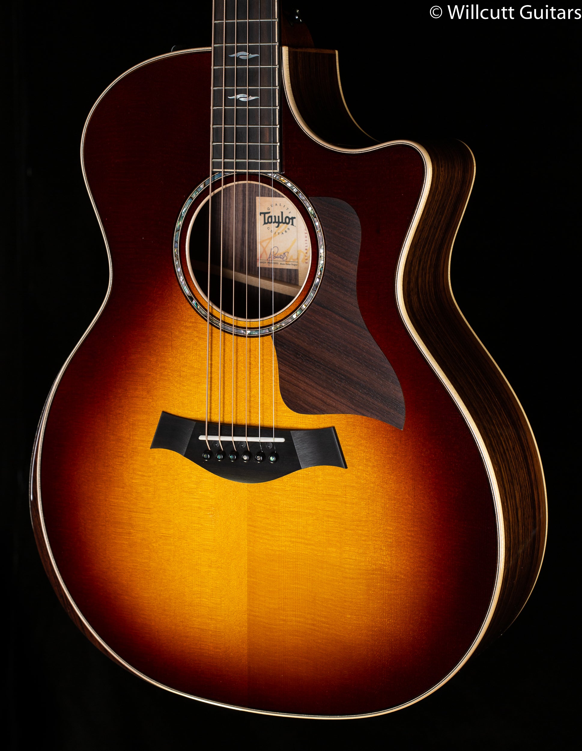 Taylor 814ce Grand Auditorium Tobacco Sunburst (064) - Willcutt Guitars
