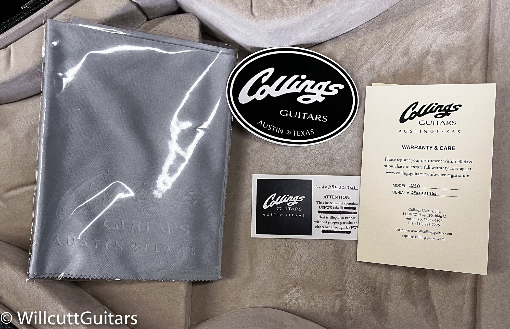 Collings 290 Walnut Gold Foil Pickups (761) - Willcutt Guitars