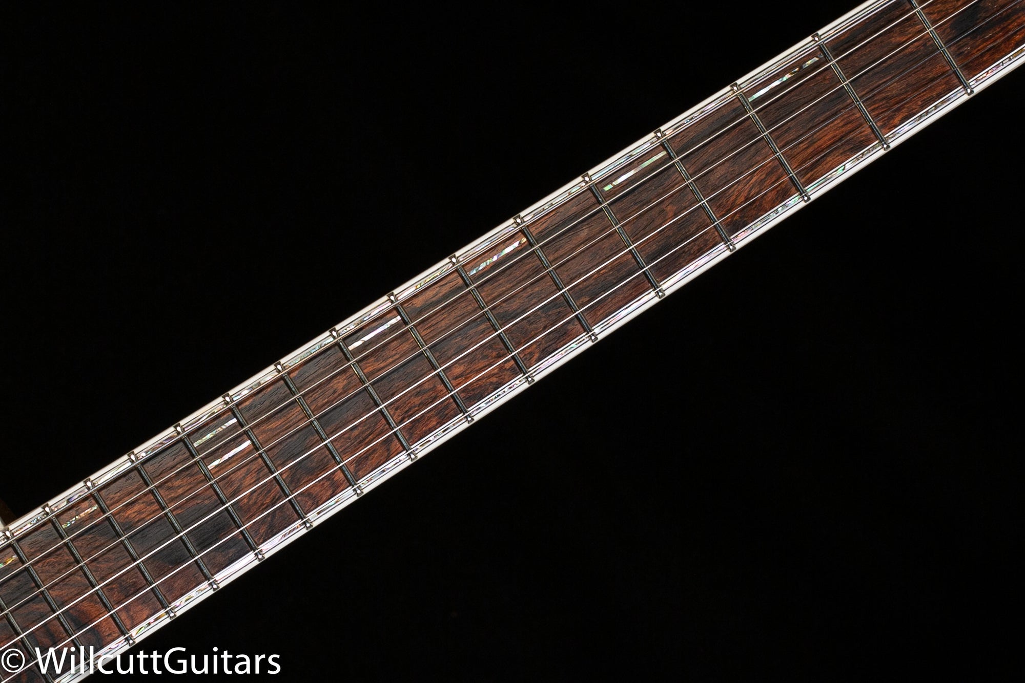 Giffin Valiant Custom Curly Redwood/White Limba (221) - Willcutt Guitars