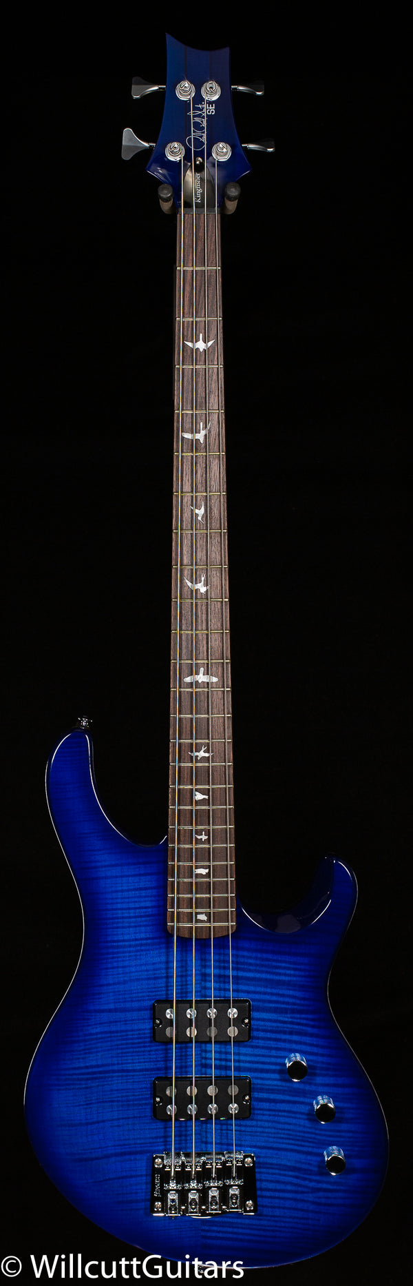 2021 PRS SE Kingfisher Bass Faded Blue Wraparound Burst Bass Guitar ...