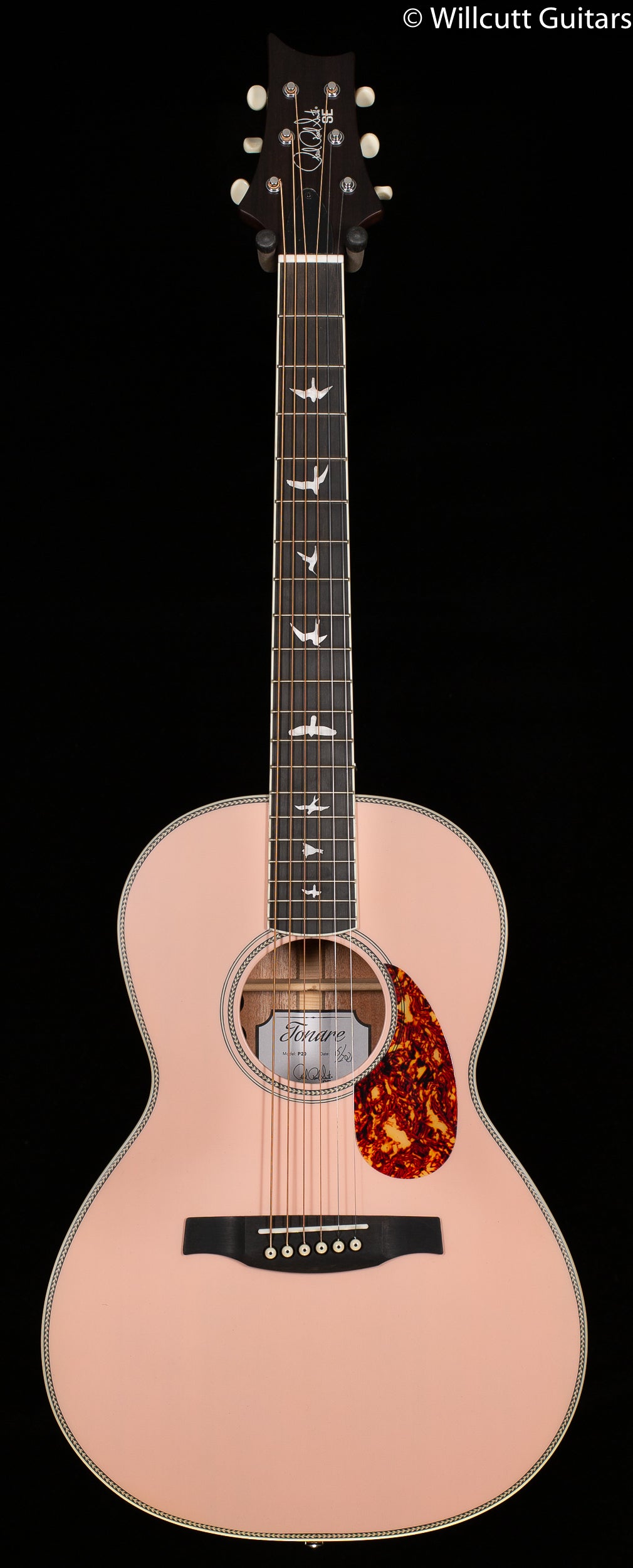 2022 PRS SE P20E Acoustic Parlor Shell Pink - Willcutt Guitars