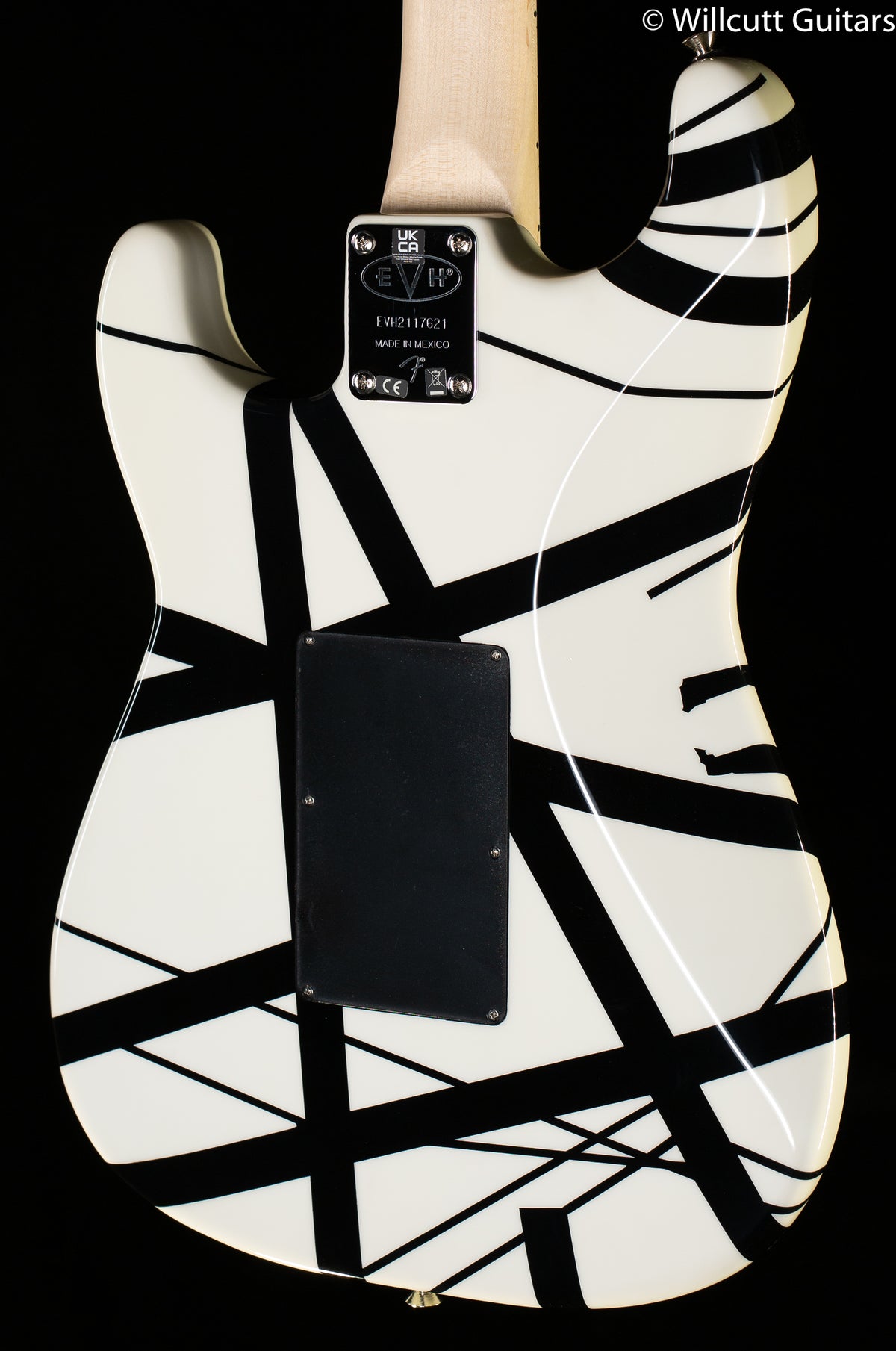 EVH Striped Series White with Black Stripes (621) - Willcutt Guitars