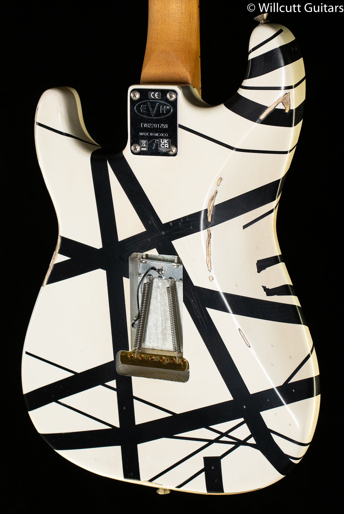EVH Striped Series '78 Eruption White with Black Stripes Relic (759 ...