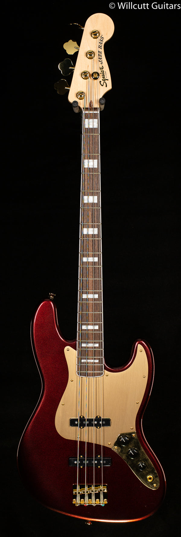 Squier 40th Anniversary Jazz Bass Gold Edition Ruby Red Metallic (984 ...