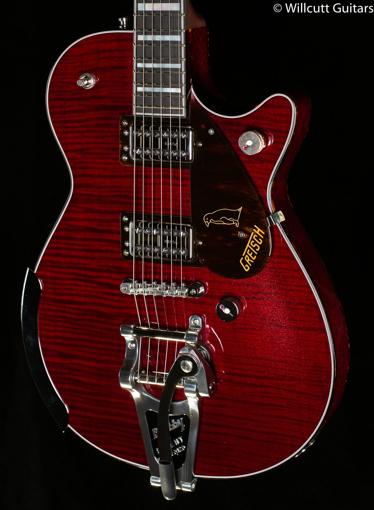 Gretsch G6134TFM-NH Nigel Hendroff Signature Penguin Dark Cherry Metal ...
