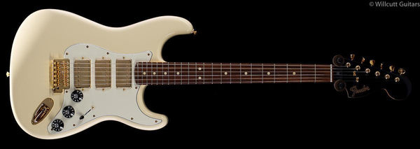 Fender Limited Edition Mahogany Blacktop Stratocaster HHH Olympic Whit ...