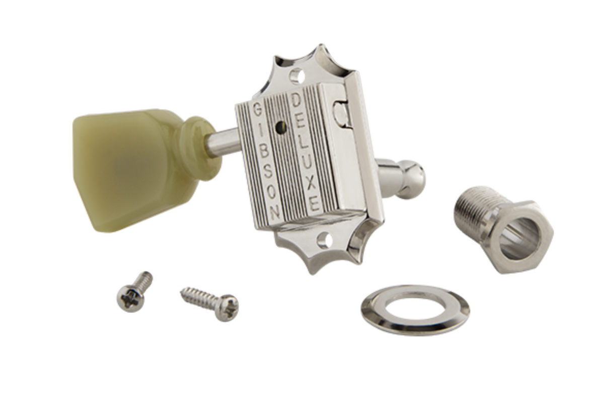 Gibson Deluxe Green Key Tuner Set (Vintage Nickel) - Willcutt Guitars