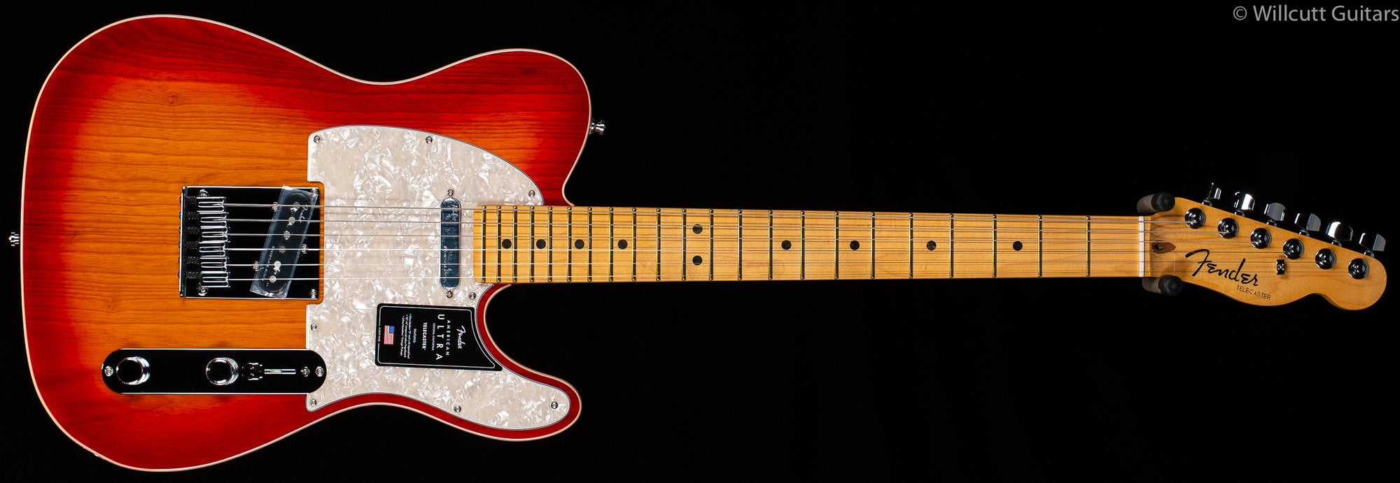 Fender American Ultra Telecaster Plasma Red Burst (092) - Willcutt Guitars