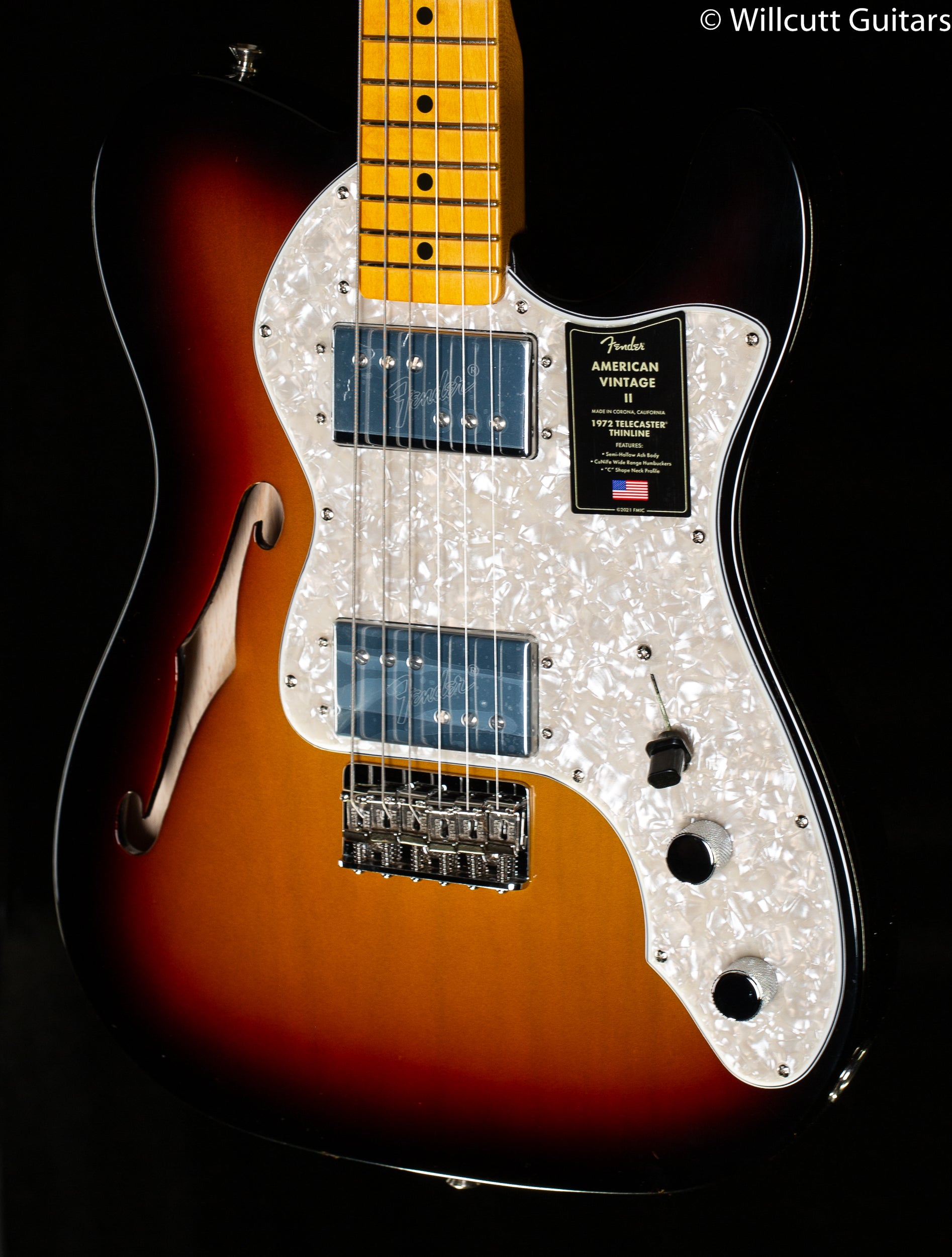 Fender American Vintage II 1972 Telecaster Thinline Maple Fingerboard ...